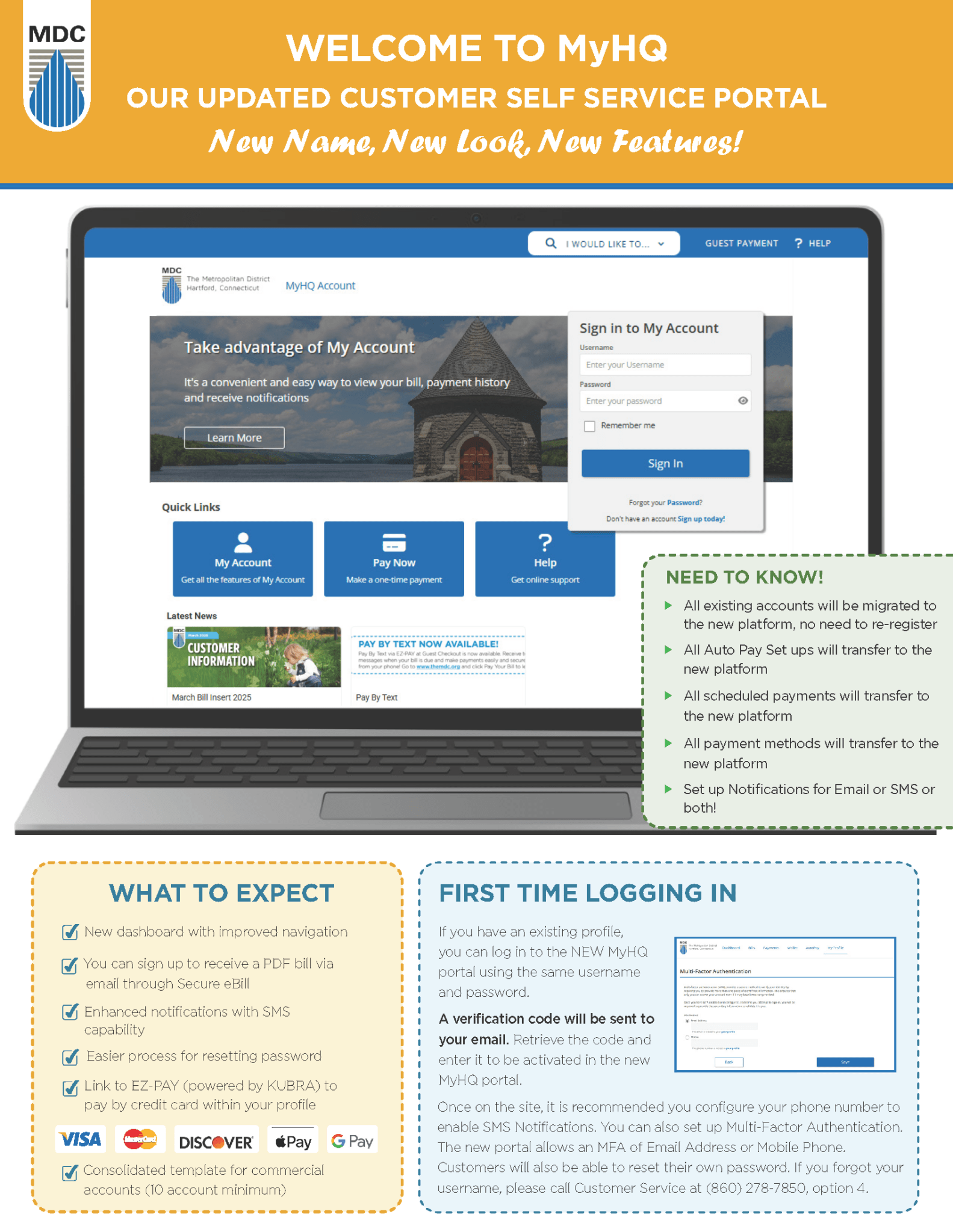 New Customer Self-Service Account MyHQ Portal to go live Monday, July ...